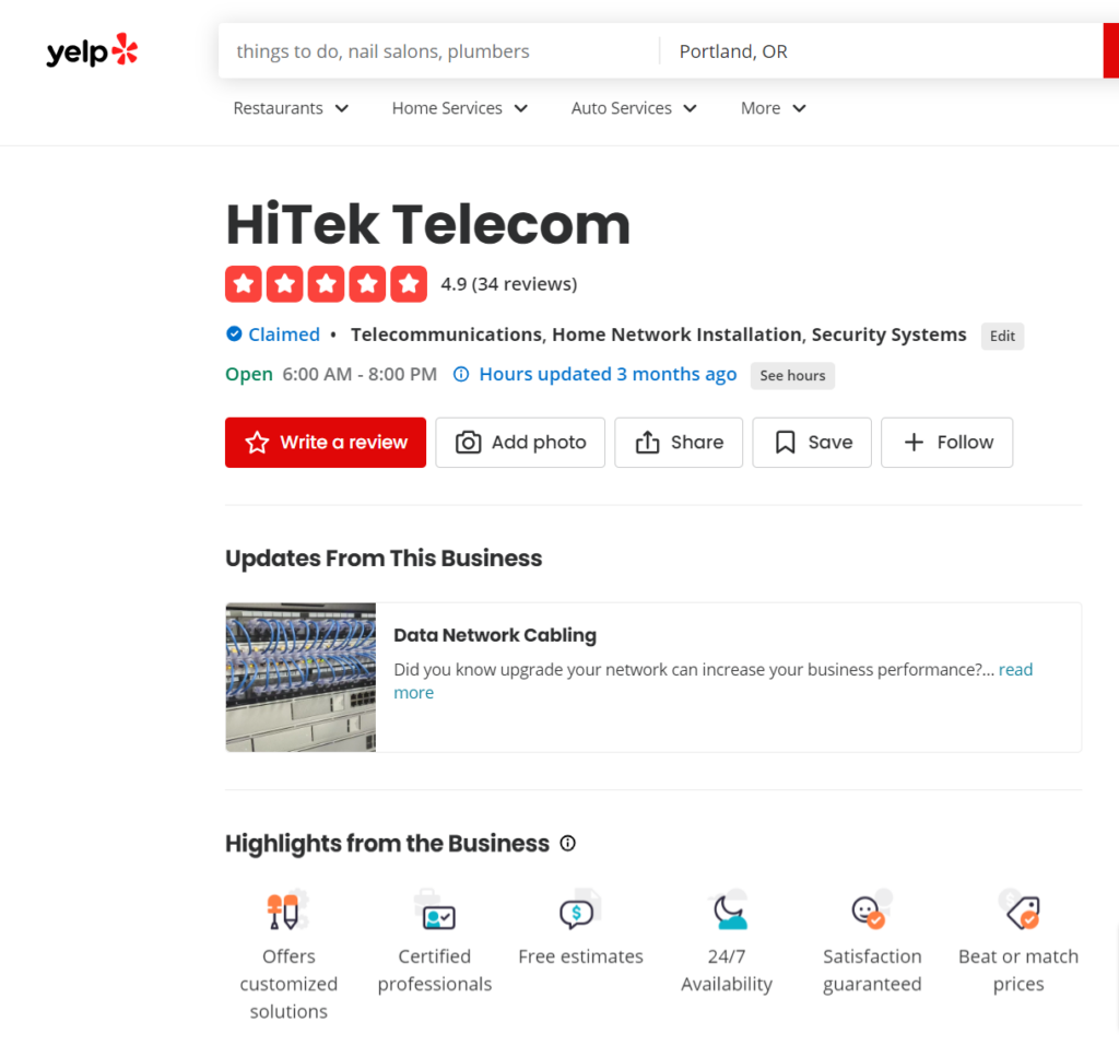 HiTek Telecom - Expert Telecommunications Solutions